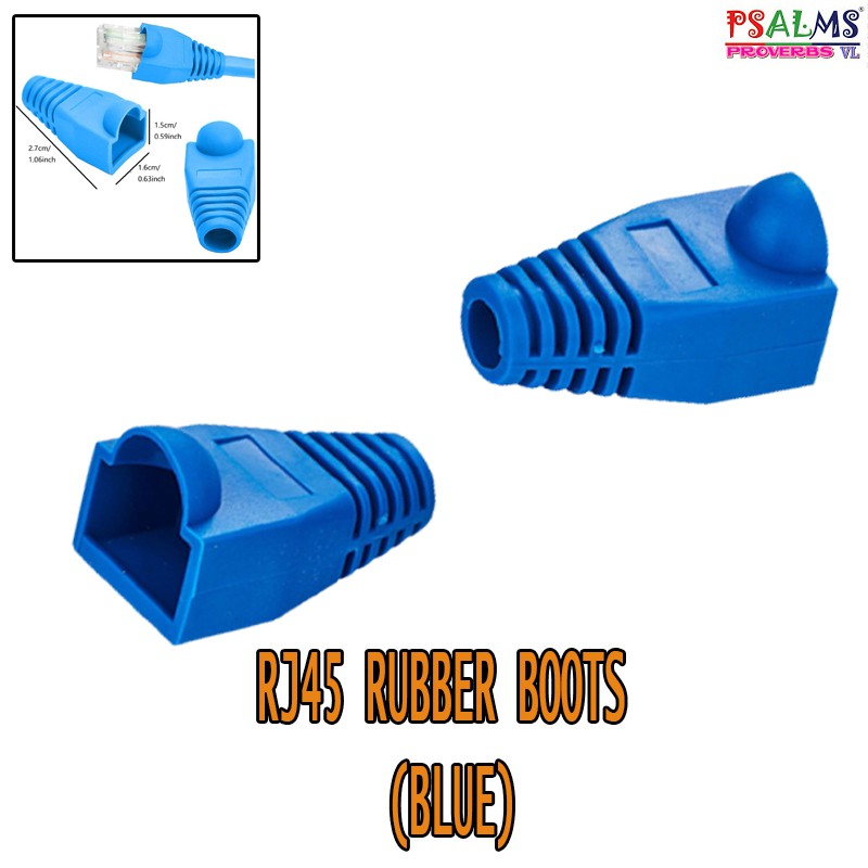 RJ45 RUBBER BOOTS (BLUE)per piece | Shopee Philippines