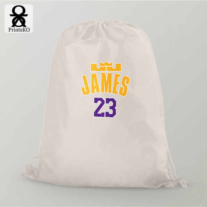 Canvas Drawstring Bag / String Bag with NBA Basketball - Design ...