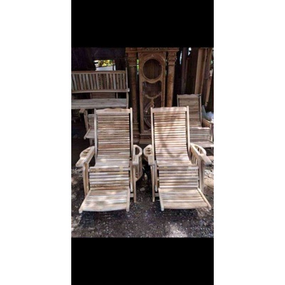 KAYU Realistic Teak Wood Rocking Chair Multipurpose Leisure Chair Patio ...