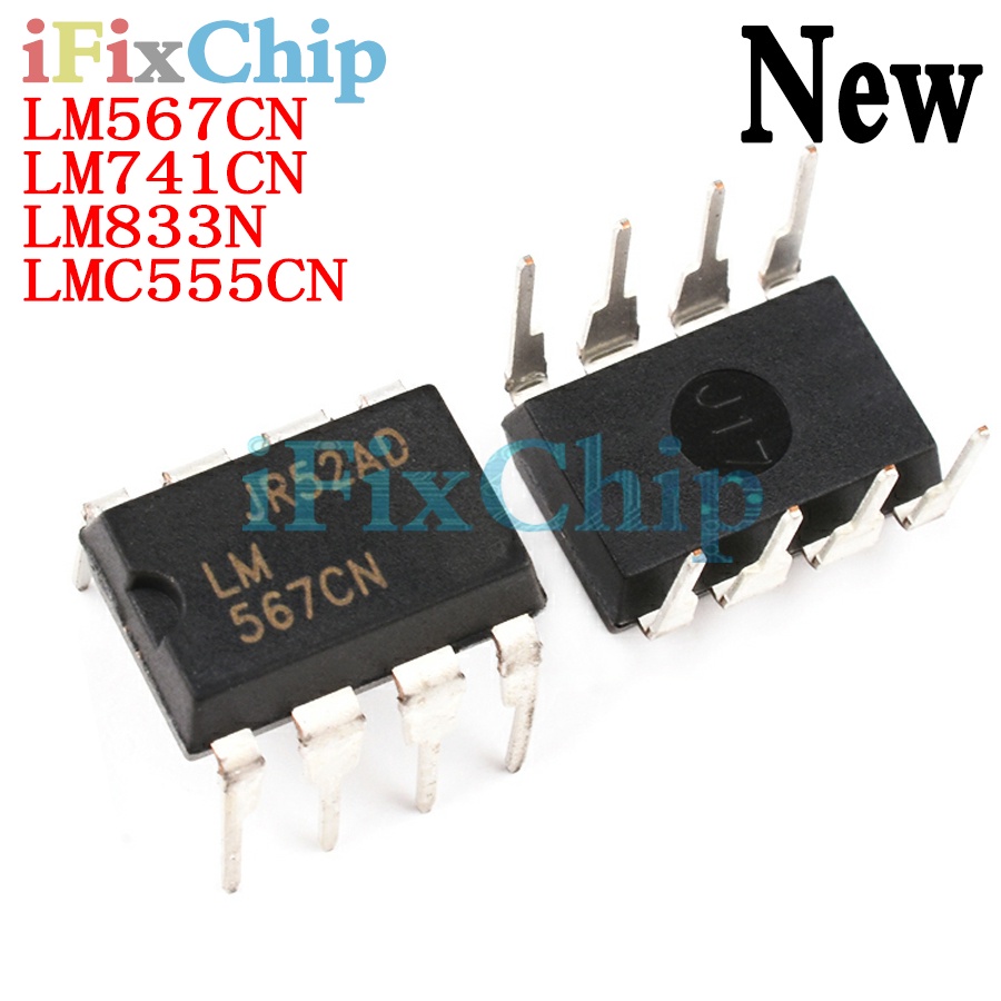 10件/LOT LM567CN LM741CN LM833N LMC555CN LM567 LM741 UA741 LM833 LMC555 LM555 DIP IC | Shopee ...