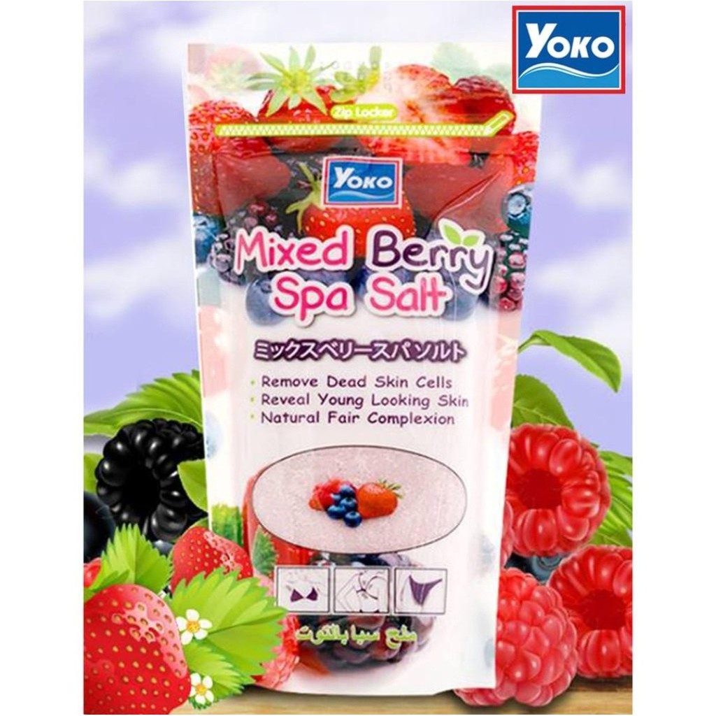 Yoko Mixed Berry Spa Salt Body Scrub 300g | Shopee Philippines