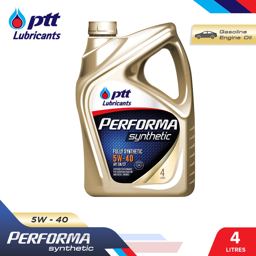 PTT Lubricants Performa Synthetic 5W-40 4L with FREE PTT STICKER ...