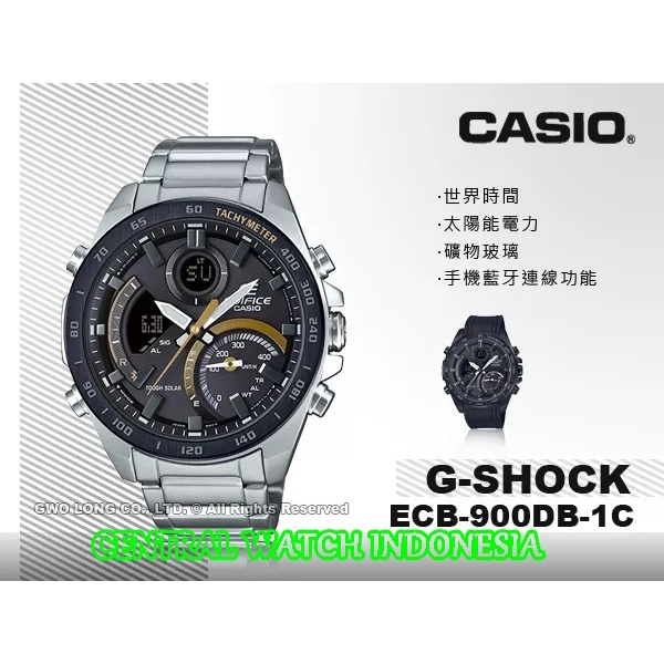 Men's Watch Watch IMPORT CASIO EDIFICE ECB 900DC 1C CRONO SOLID ...
