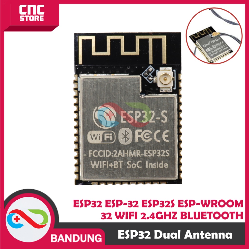 Esp32 ESP-32 ESP32S ESP-WROOM-32 WIFI 2.4GHZ BLUETOOTH DUAL ANTENNA ...