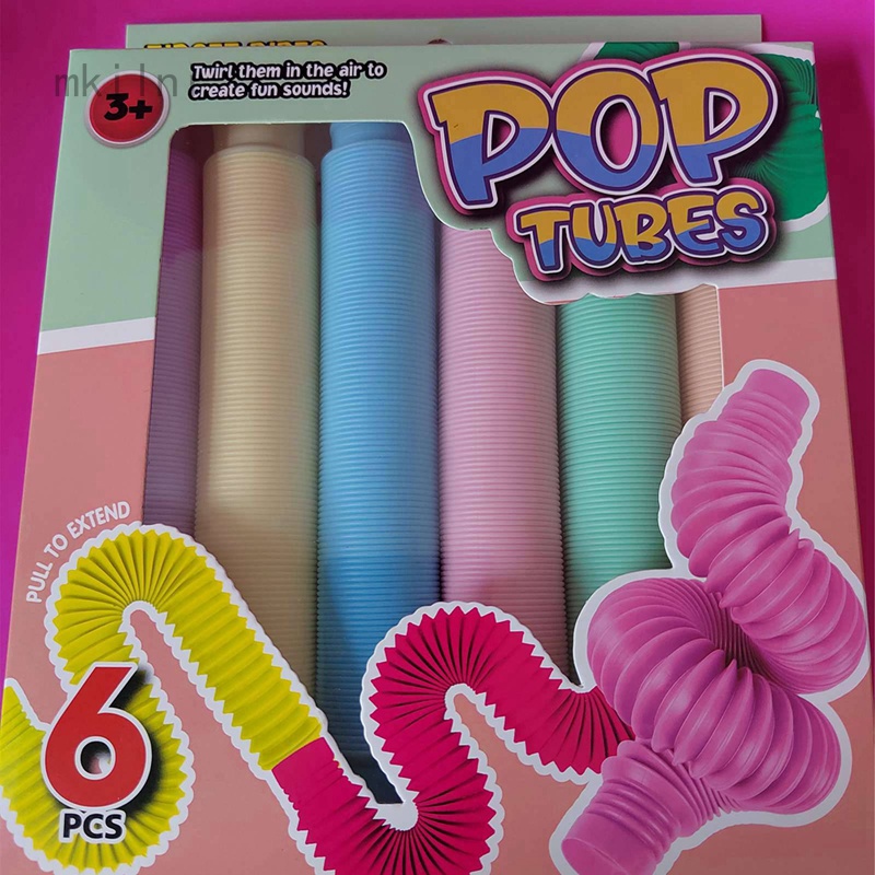 NEW Kids Fidget Toys Sensory Pop Stretch Tubes ADHD Stress Relief ...