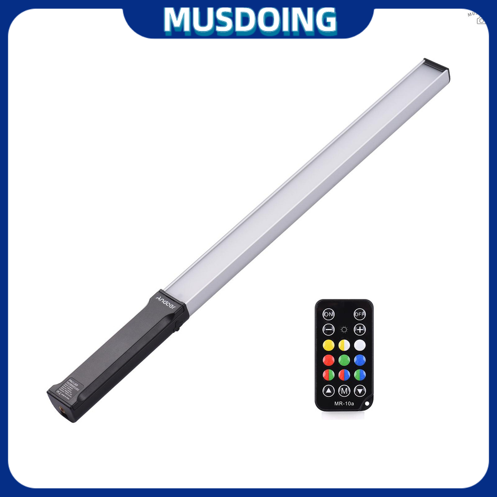 M Andoer Portable RGB Handheld LED Video Light Wand 10W 9 Colors CRI95 ...