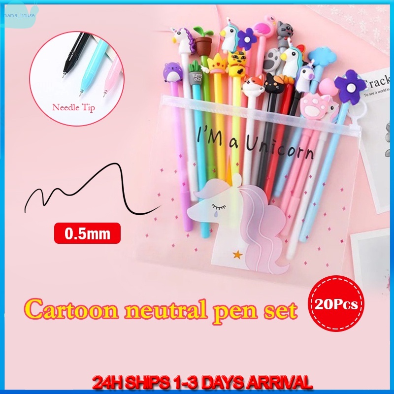 20pcs Ballpen 0.5mm Black Flex Office Flex Stick Office Black Signature ...