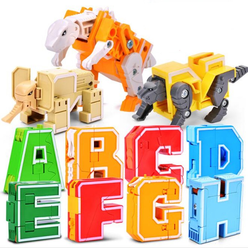 26 English Letter Transformation Alphabet Robot Animal Creative ...