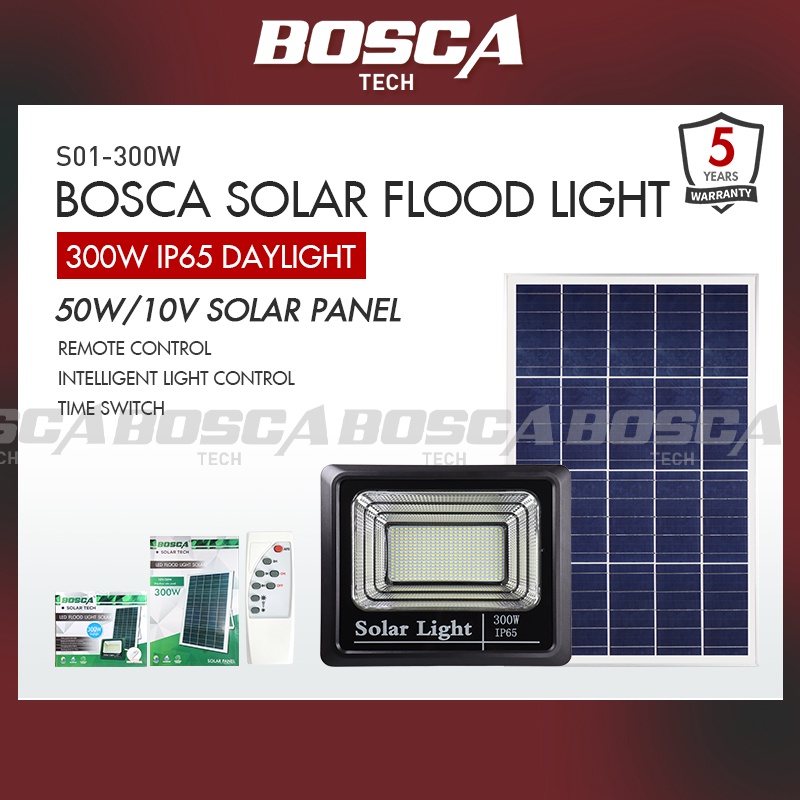 BOSCA 5 years WARRANTY 300W SOLAR LED OUTDOOR FLOOD LIGHT street lamp ...