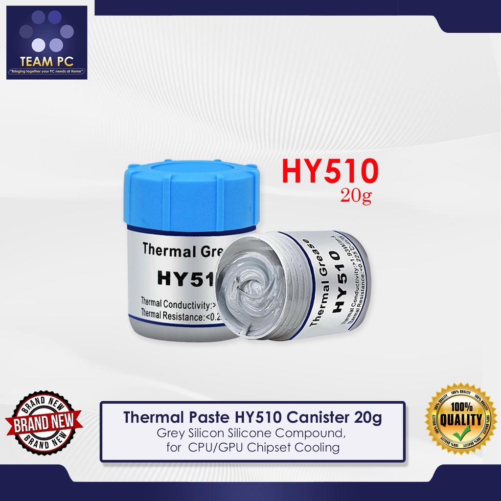 Thermal Paste HY510 Canister 20g, Grey Silicon Silicone Compound, for ...