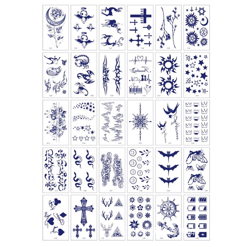 Semi permanent Temporary Tattoos Last 2 Weeks Or waterproof Temporary ...