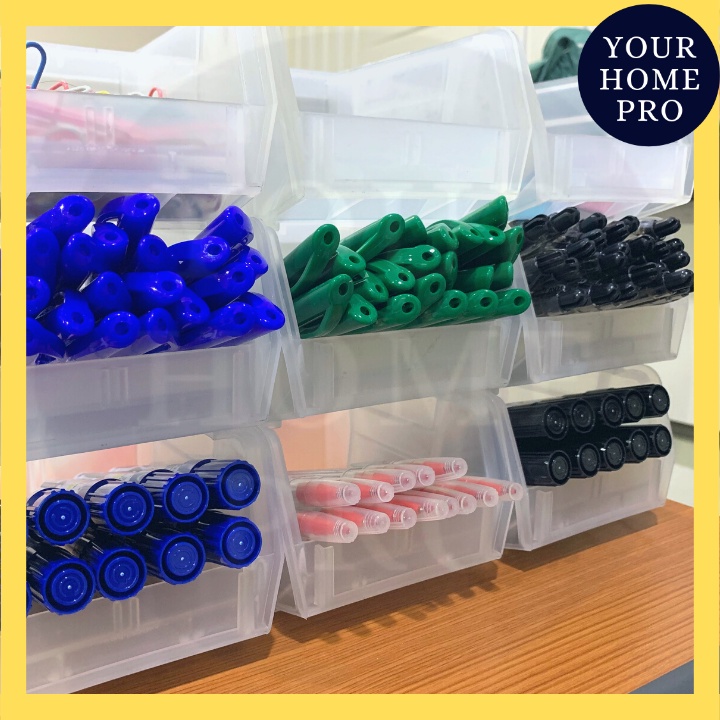 Small Plastic Stackable Desk Bin Organizers For Business Office Home ...