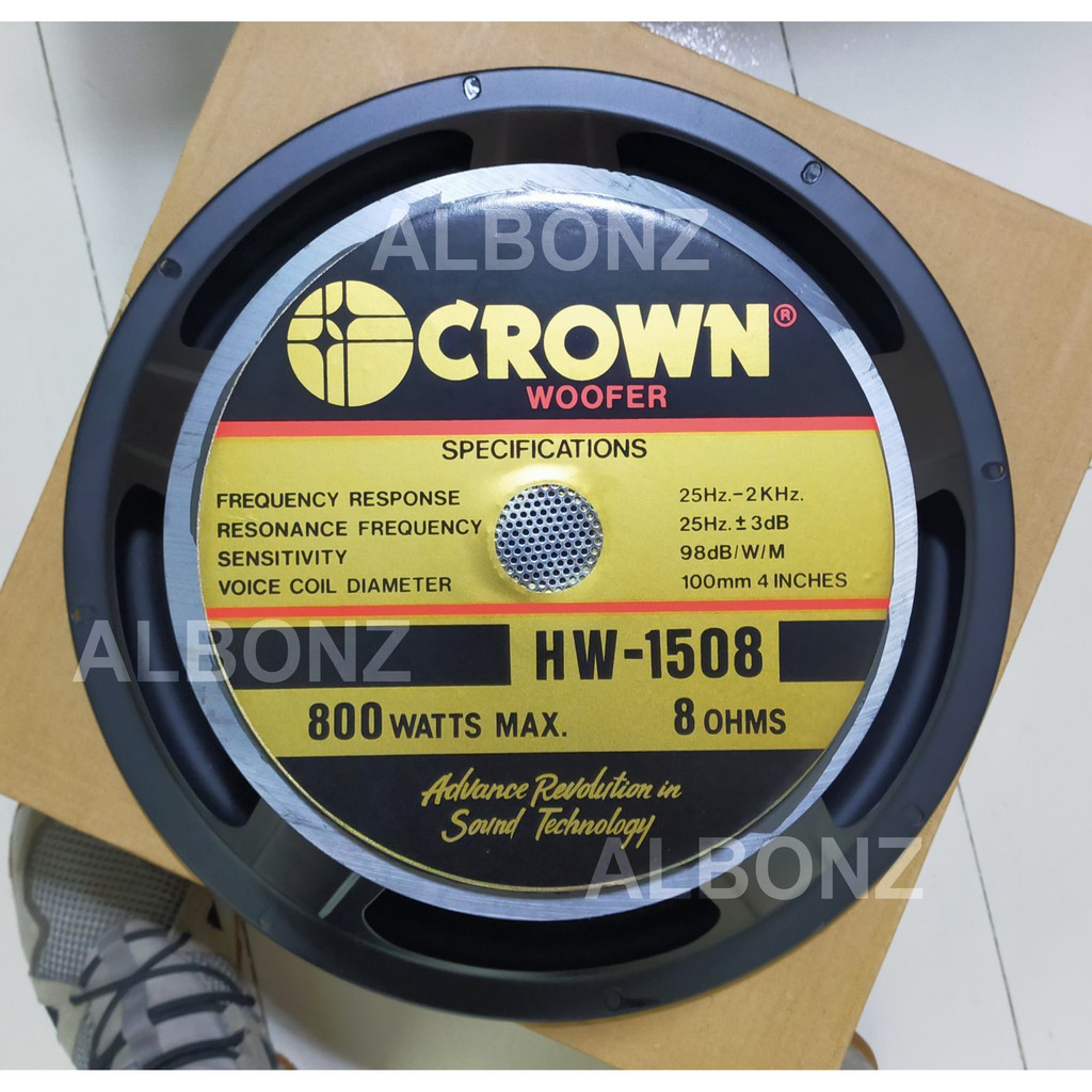 Crown HW-1508 800Watts Woofer Speaker | Shopee Philippines