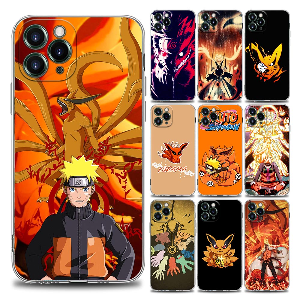 Japan Cartoon Naruto Kurama Uzumaki Naruto Clear Phone Case for iPhone ...