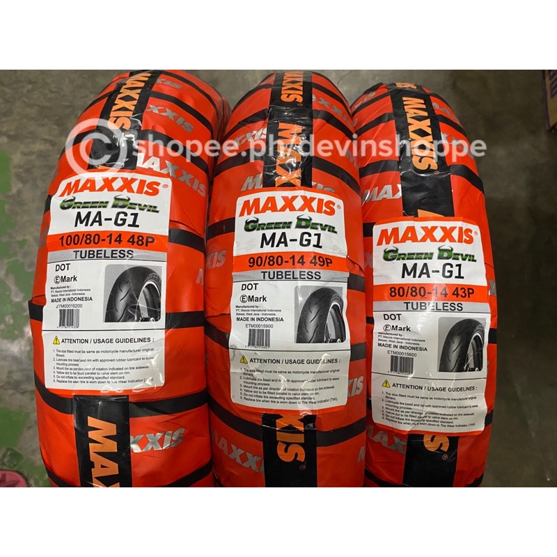Maxxis MA-G1 Green Devil by 14 Tubeless with FREE PITO AND SEALANT ...