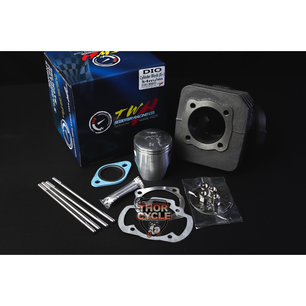 TWH 54mm Stroker Block Kit + Head for Honda Dio 1 / Dio 2 / Etc (2 ...