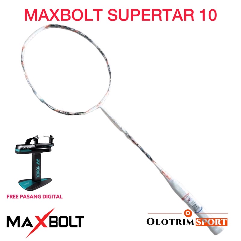 Original MAXBOLT SUPERSTAR 10 11 43LBS Badminton Racket | Shopee Philippines