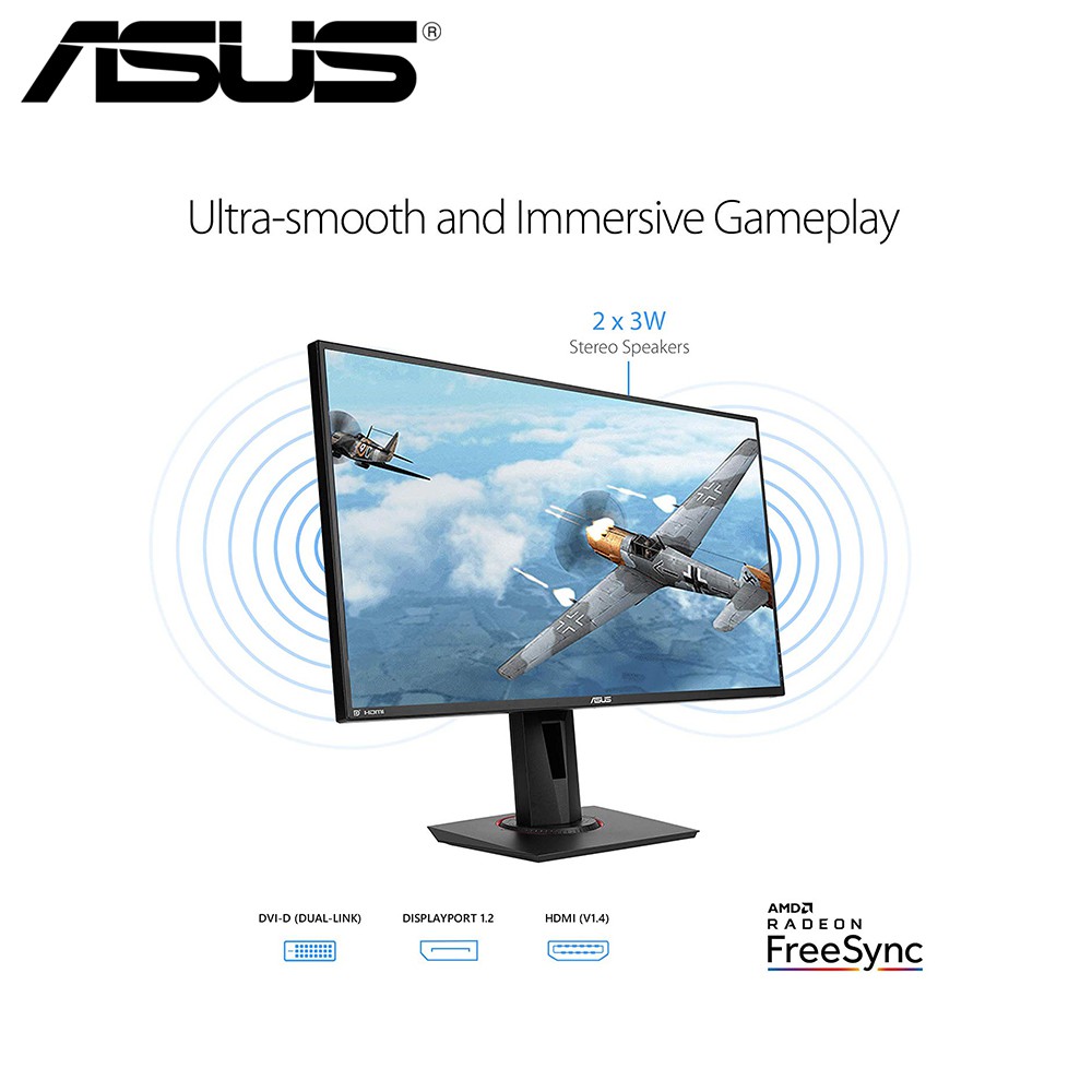 Asus VG279Q 27" Full HD IPS 1ms (MPRT) 144Hz Adaptive-Sync Gaming ...