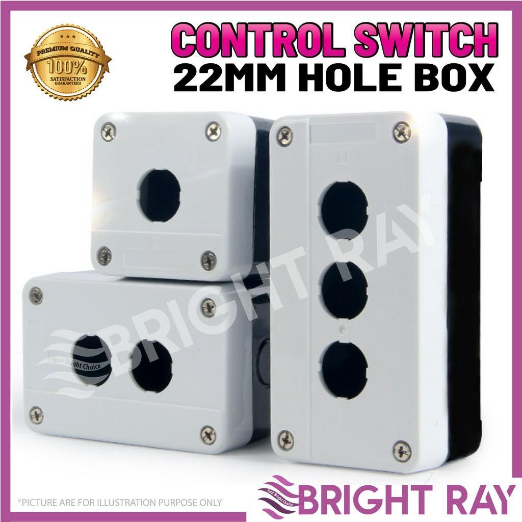 GLOBAL PRO 1/ 2/ 3 Way 22mm Waterproof Push Button Switch Control Station Box PVC Control Hole ...