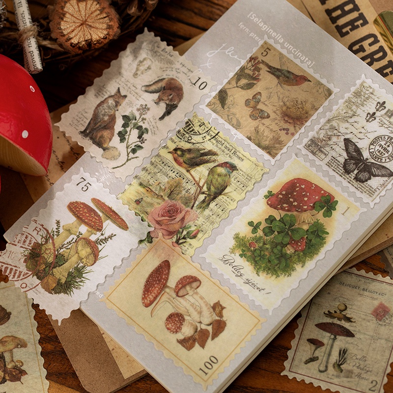 60pcs/lot Retro Post Office Modern Time Washi Paper Plants Scrapbooking ...