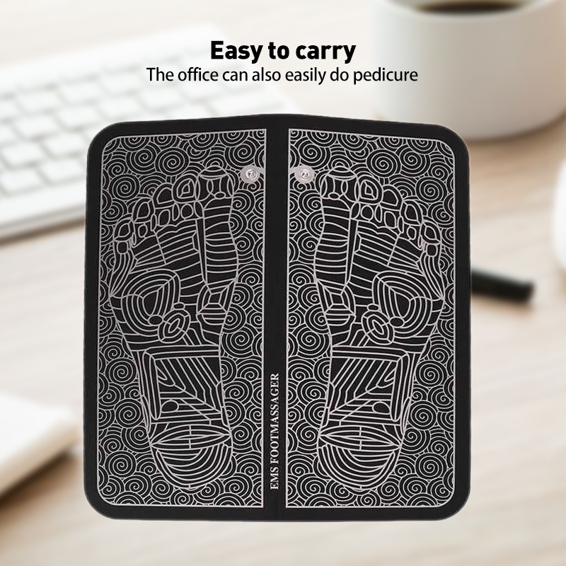 Electric EMS Foot Massage Pad Feet Acupuncture Stimulator Massager ...