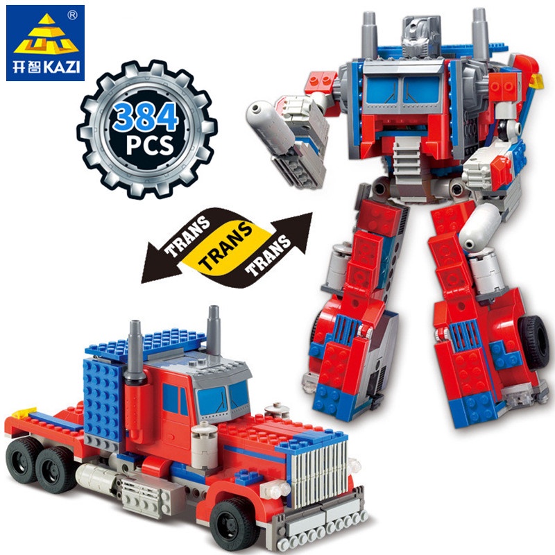 384Pcs King Kong Optimus Prime Transformation Robot Toy Truck Car ...