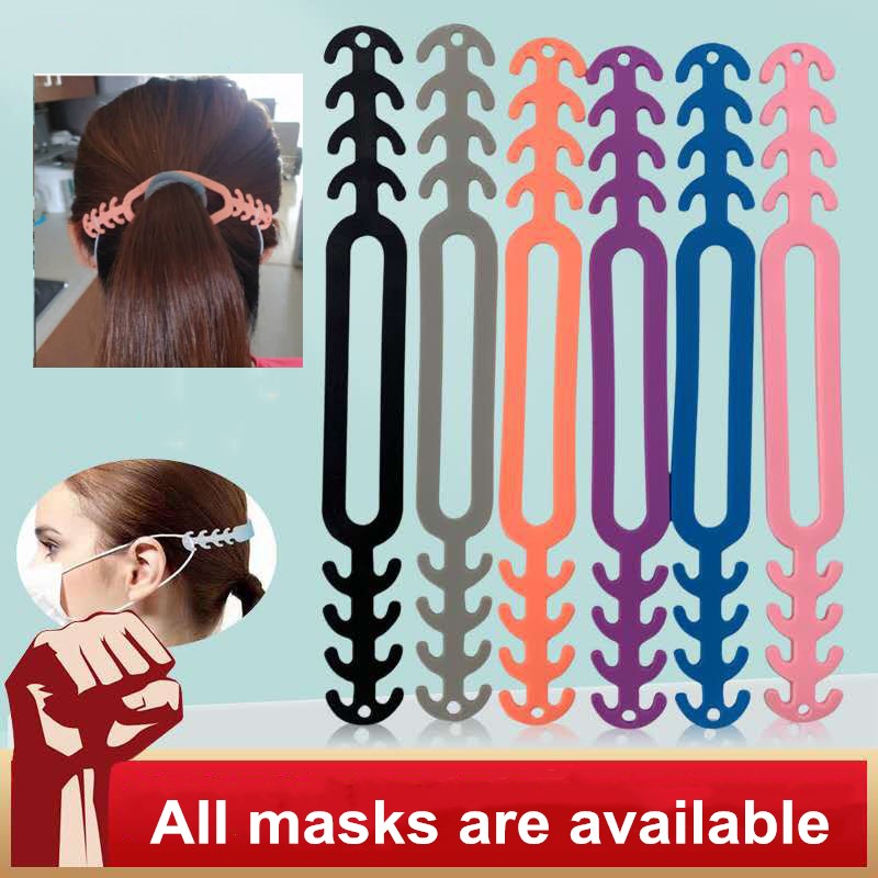 Soft Silicone Adjustable Ear Protectors mask Hook face mask Extension ...