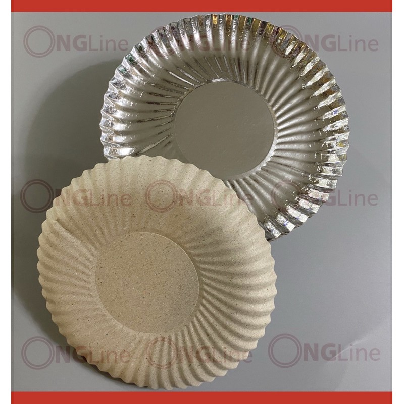 100 pcs | 9” Paper Plate Silver or White Laminated | Party Supplies ...