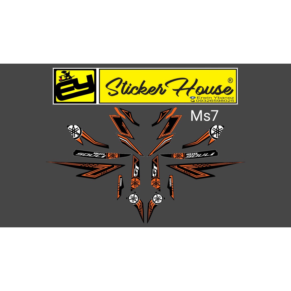 MIO SOUL 125 DECALS LAMINATED | Shopee Philippines