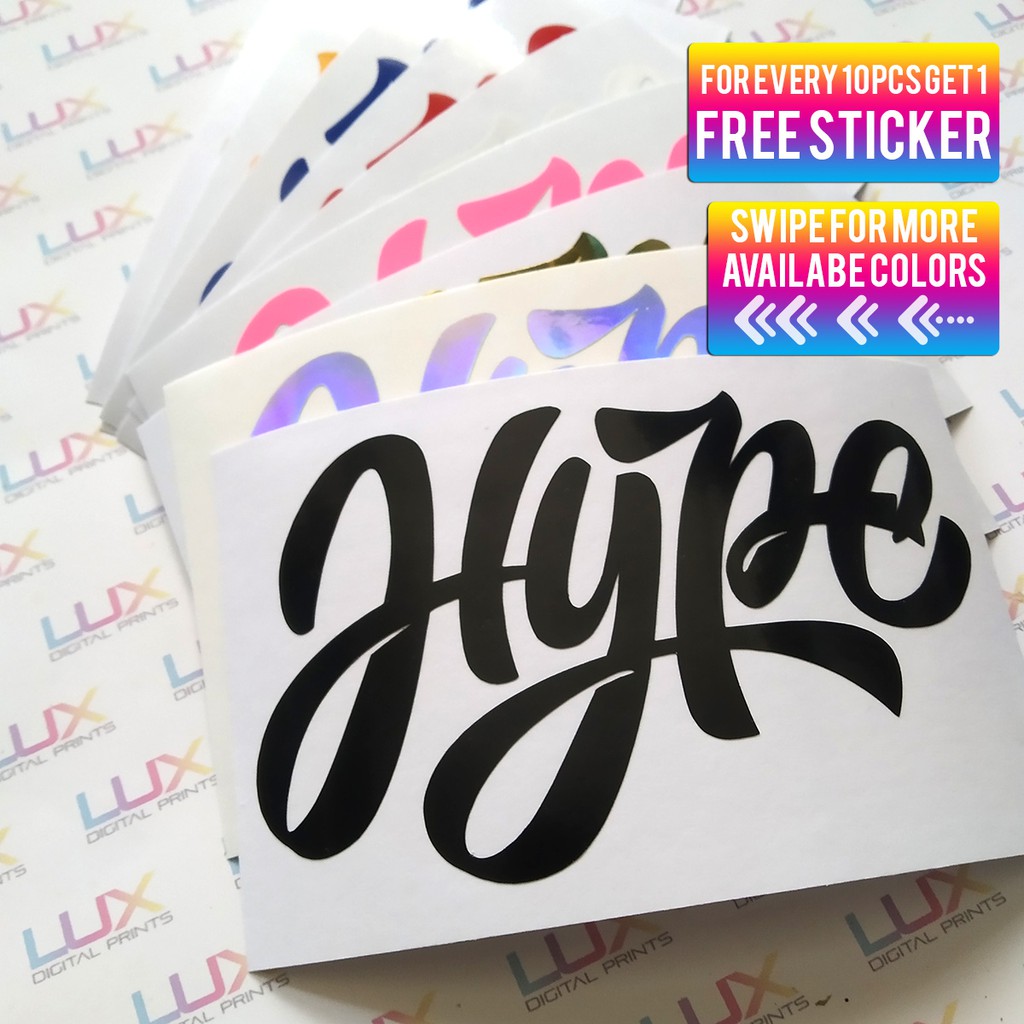 HYPE holographic spectrum Die-Cut Vinyl Sticker/Decal/car/motor/laptop ...