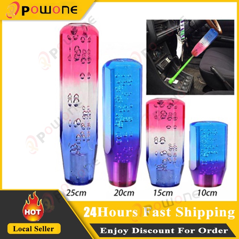 Powone Universal Car Gear Shift Knob Colorful Crystal Bubble Gear Stick ...