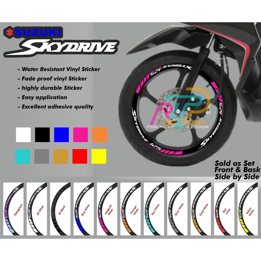 Suzuki Skydrive Mags Stickers 4pcs Front & Back | Shopee Philippines
