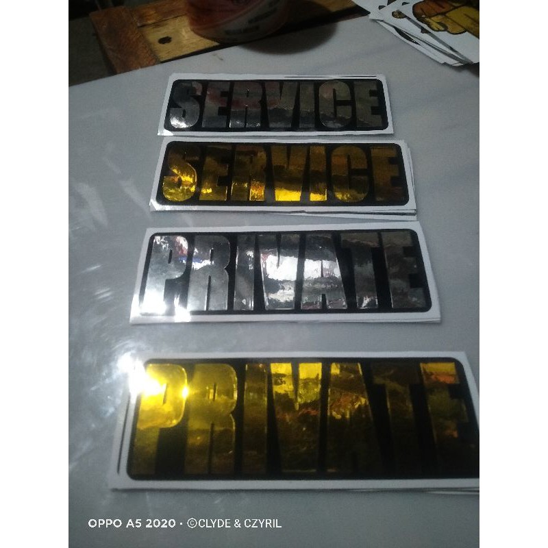 [{CCN}] /6.272"x2.226"/ SERVICE/PRIVATE STICKER DECALS VINYL | Shopee ...