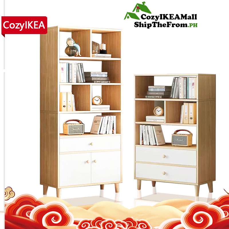 CozyIKEA Bookshelf study Landing frame storage rack display case wood ...