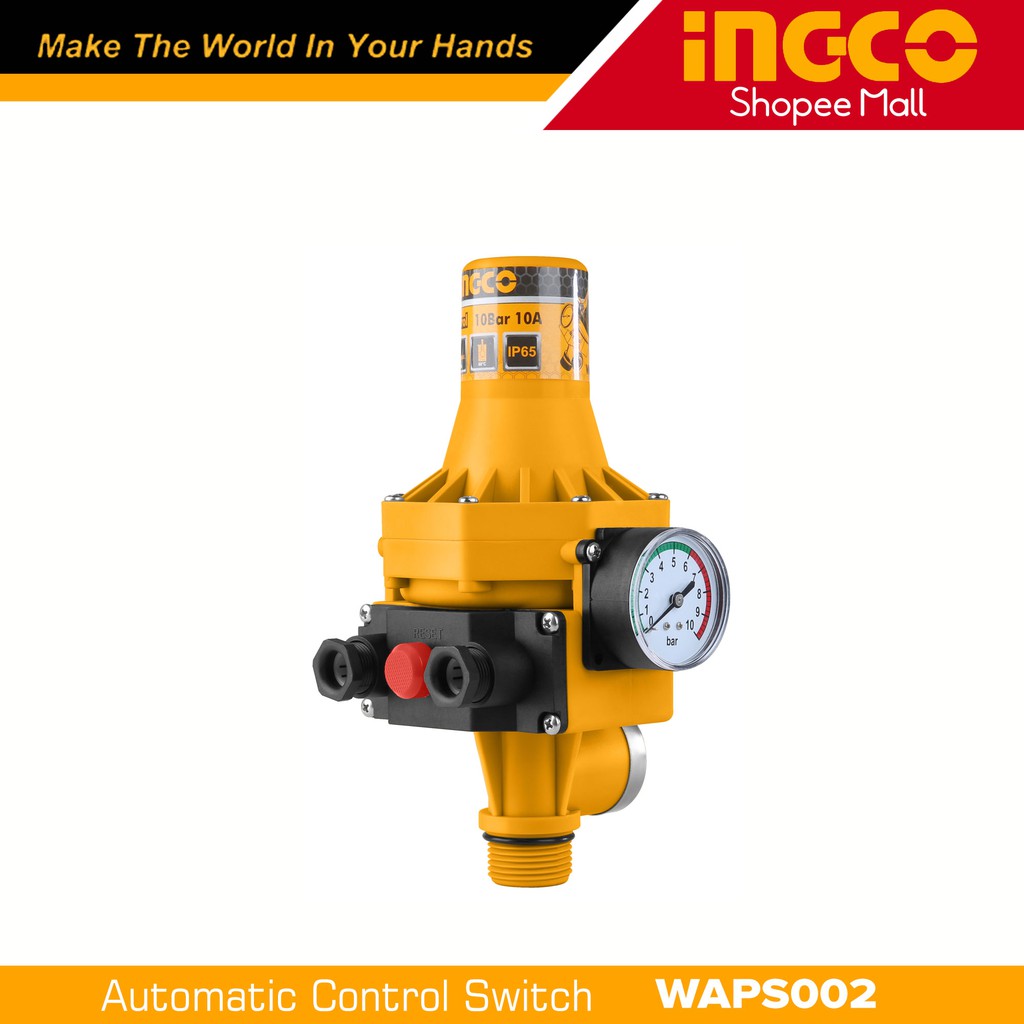 Ingco 10A Water Pumps Automatic Control Switch 10bar 1/3HP WAPS002 IPT ...
