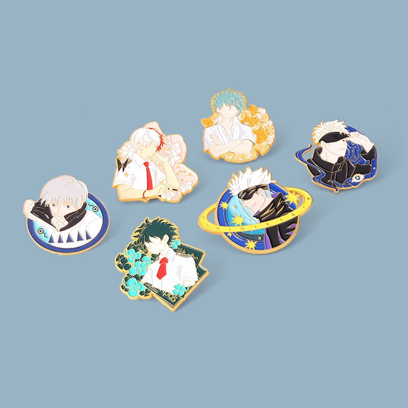Animation Jujutsu Kaisen Brooch Pins Flower Pin Character Enamel ...