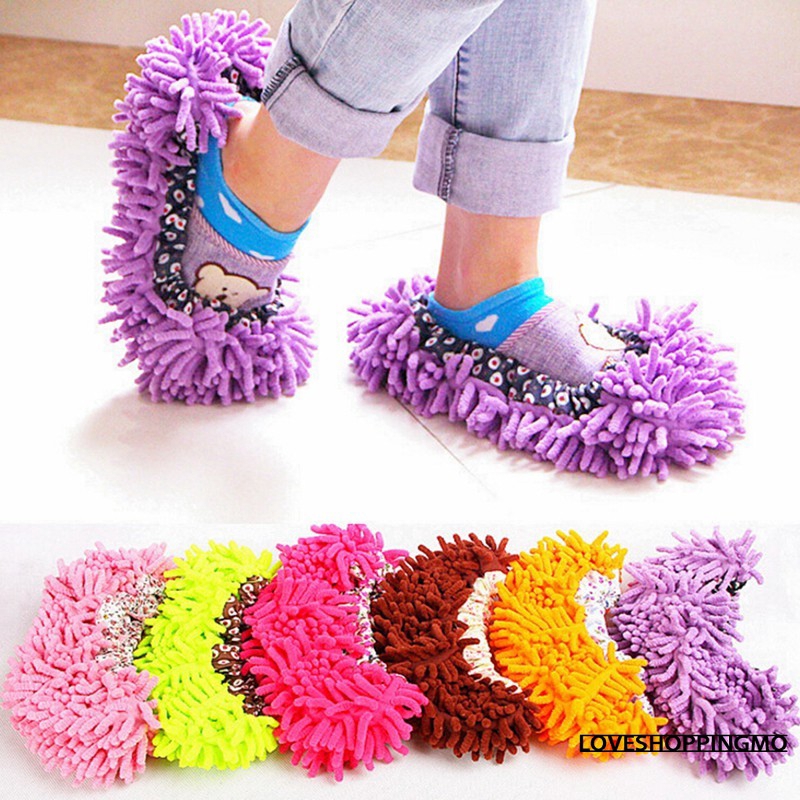 floor uncovered drag overshoes clean slippers suit Clean mop | Shopee ...