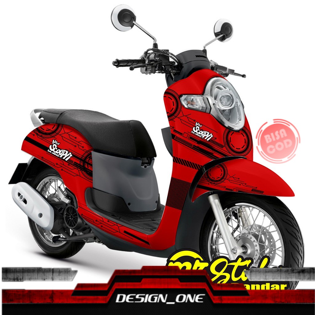 MERAH Full body Scopy Decal Scopy Sticker scoopy 2018 2019 Graphics ...