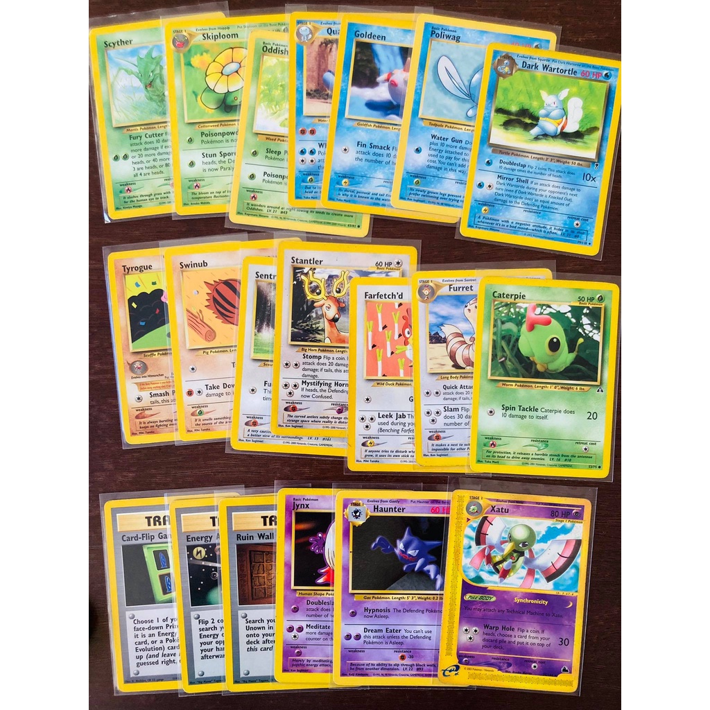ASSORTED VINTAGE POKEMON CARD SINGLES! Original Pokemon Trading Cards ...
