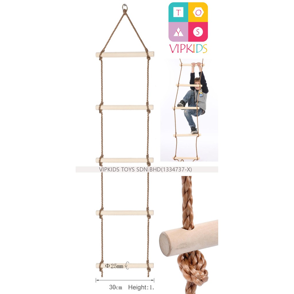 Kids the five wooden Climbing Rope Ladder Swing Indoor And Outdoor 5 ...