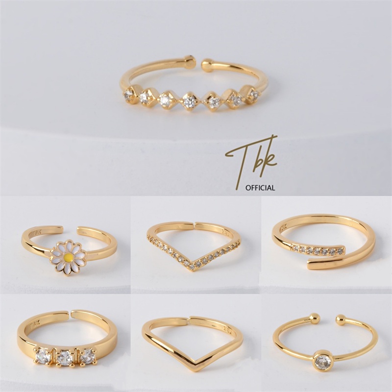 TBK 18K Gold Cubic Zirconia Fashion Ring Accessories for Women ...