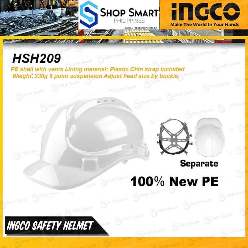 Ingco Safety Helmet (Blue, Red, Yellow, White) | Shopee Philippines