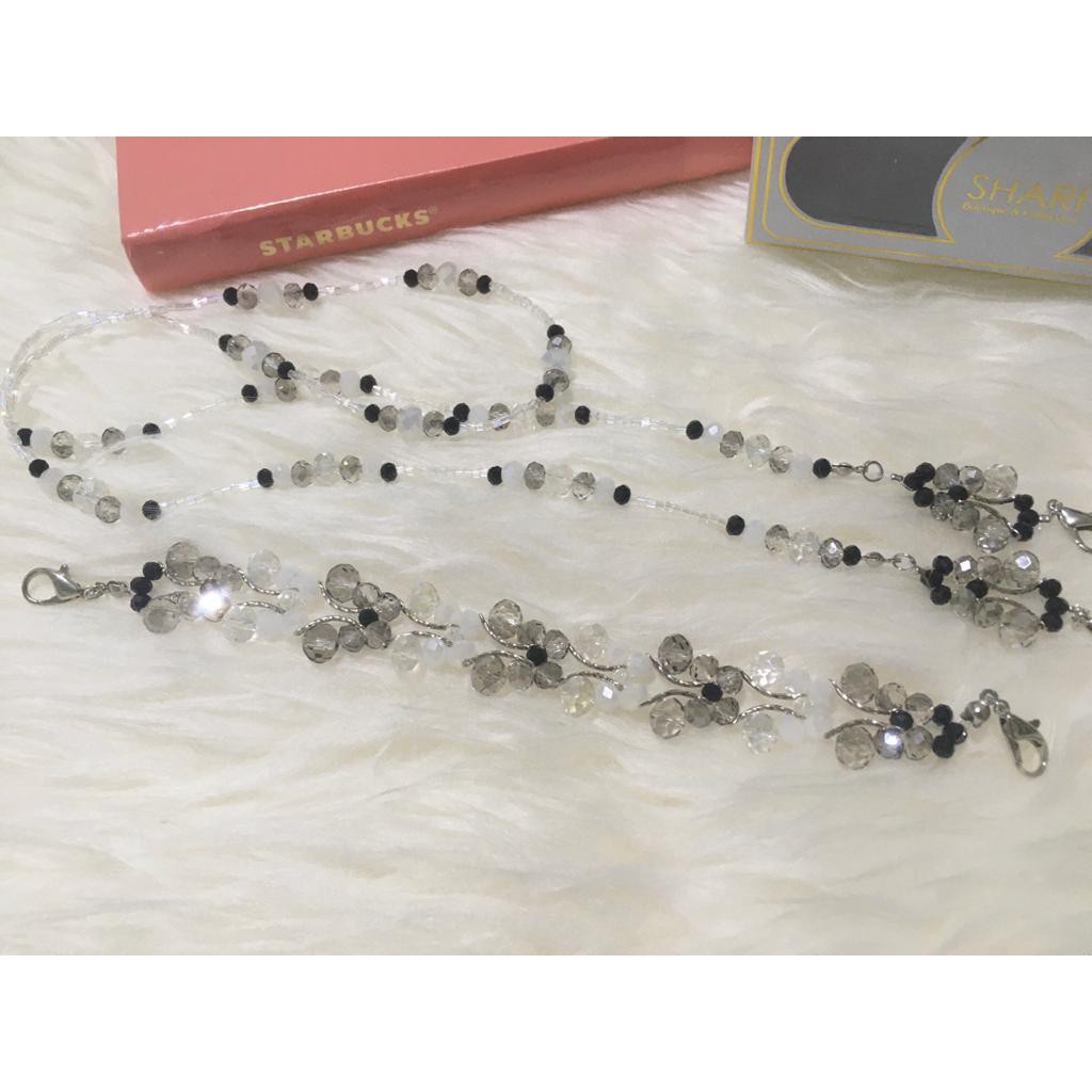 1 Set Mask Rope + Crystal Connector / Strap Mask / Hijab Mask / Crystal ...