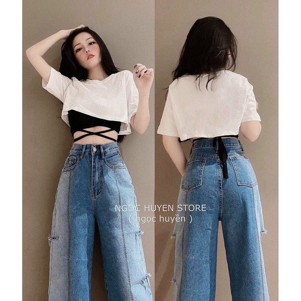 Very hot set of crop tops combined with a body-hugging inner shirt and ...