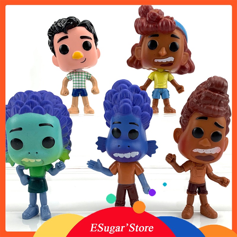 5 pcs/set Luca Pixar Anime Action Figure Toys Sea Monster Alberto PVC ...