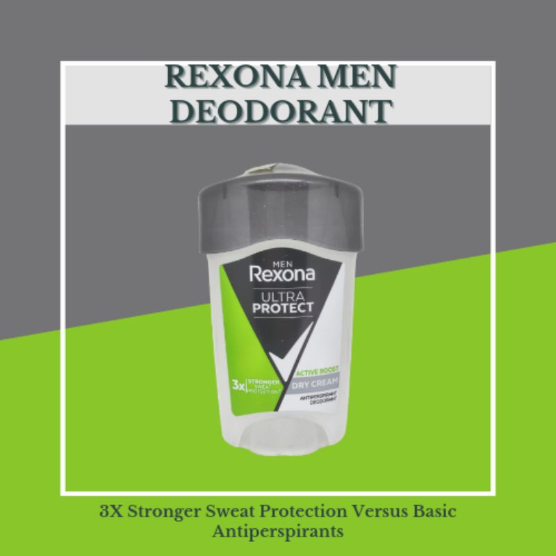 Rexona Men Deodorant Ultra Protect Dry Cream 48g | Shopee Philippines