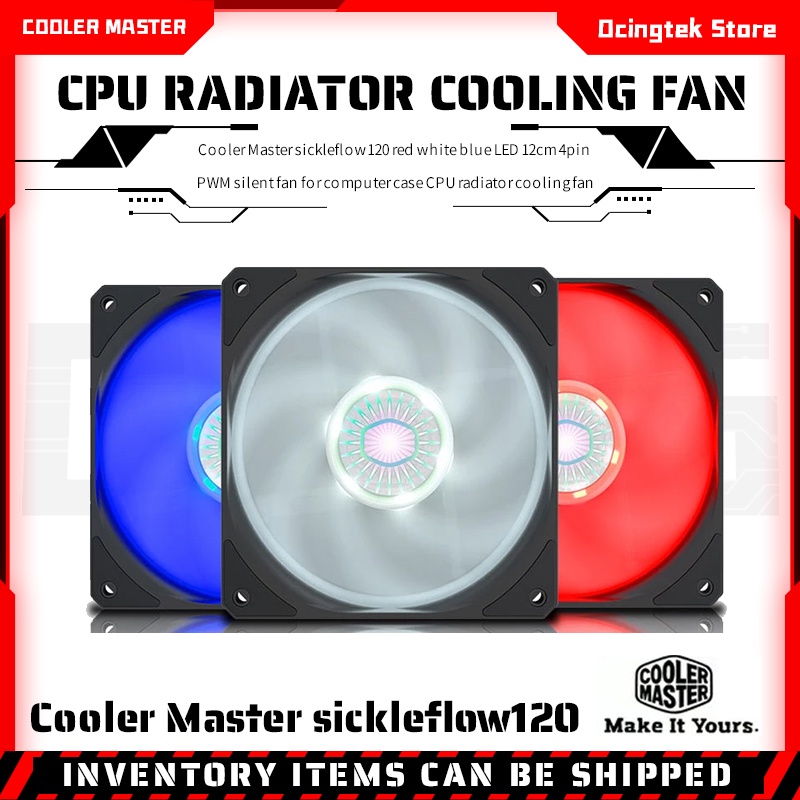 Cooler Master sickleflow 120mm LED 4pin PWM Shockproof silence fans For ...