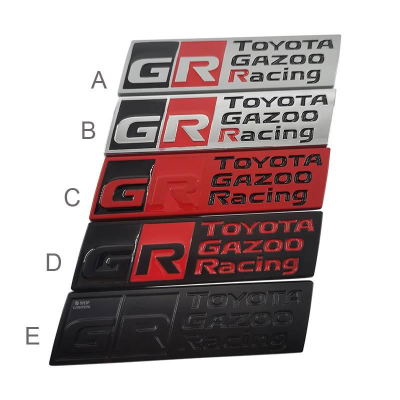 1 X Metal GR TOYOTA GAZOO Racing Logo Car Auto Rear Trunk Emblem ...