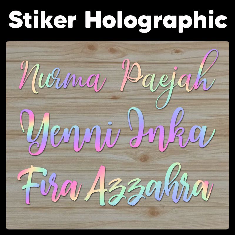 Hologram name sticker | Custom name stickers, Custom stickers, hologram ...