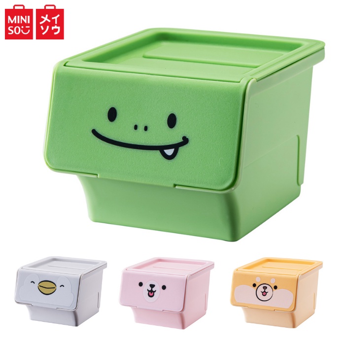 Miniso Mini Family Storage Box with Wide Opening Minisau Pen Pen Bun ...